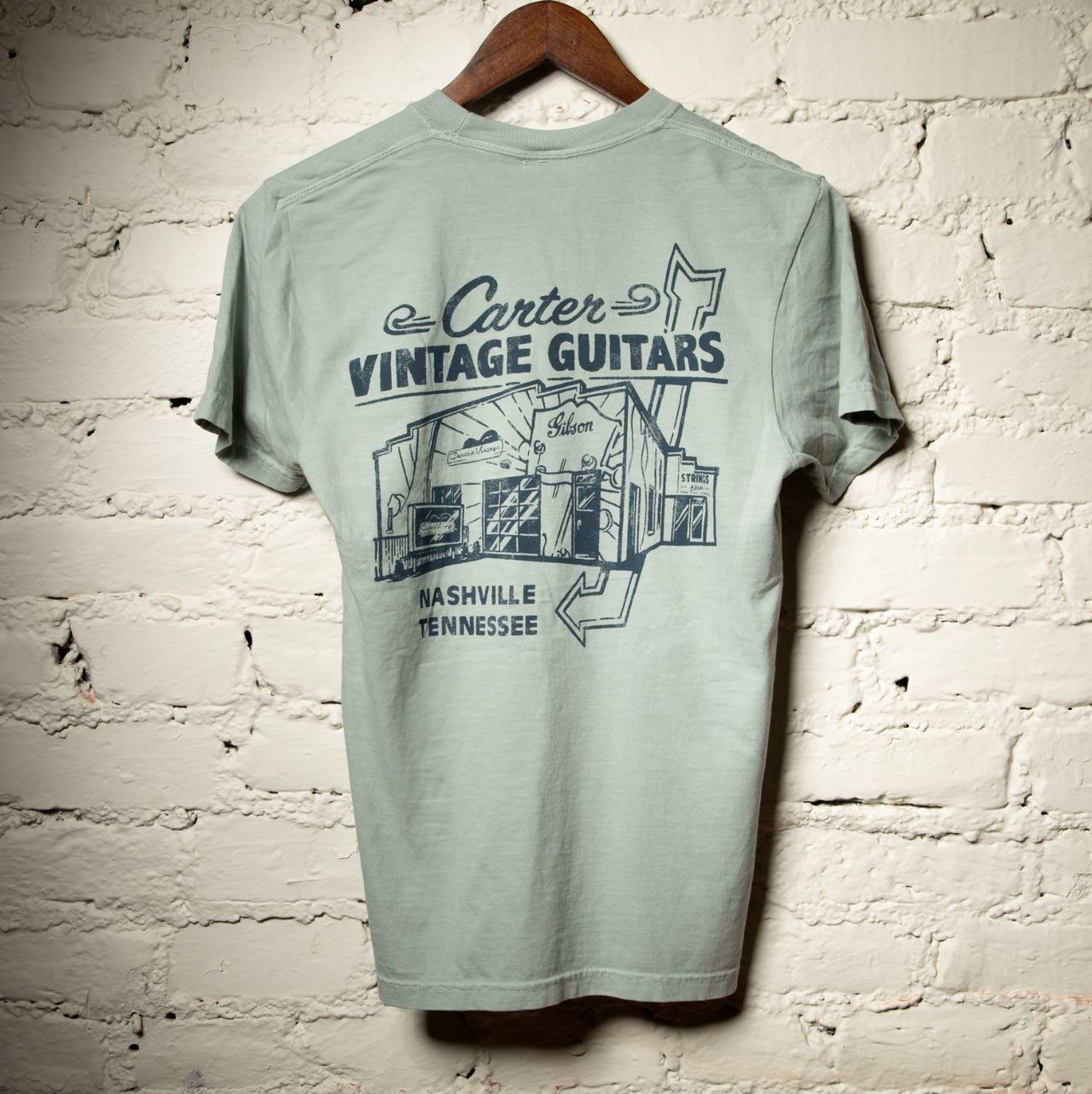 Carter Vintage - Carter Vintage Aqua Mural Tee | Carter Vintage Guitar