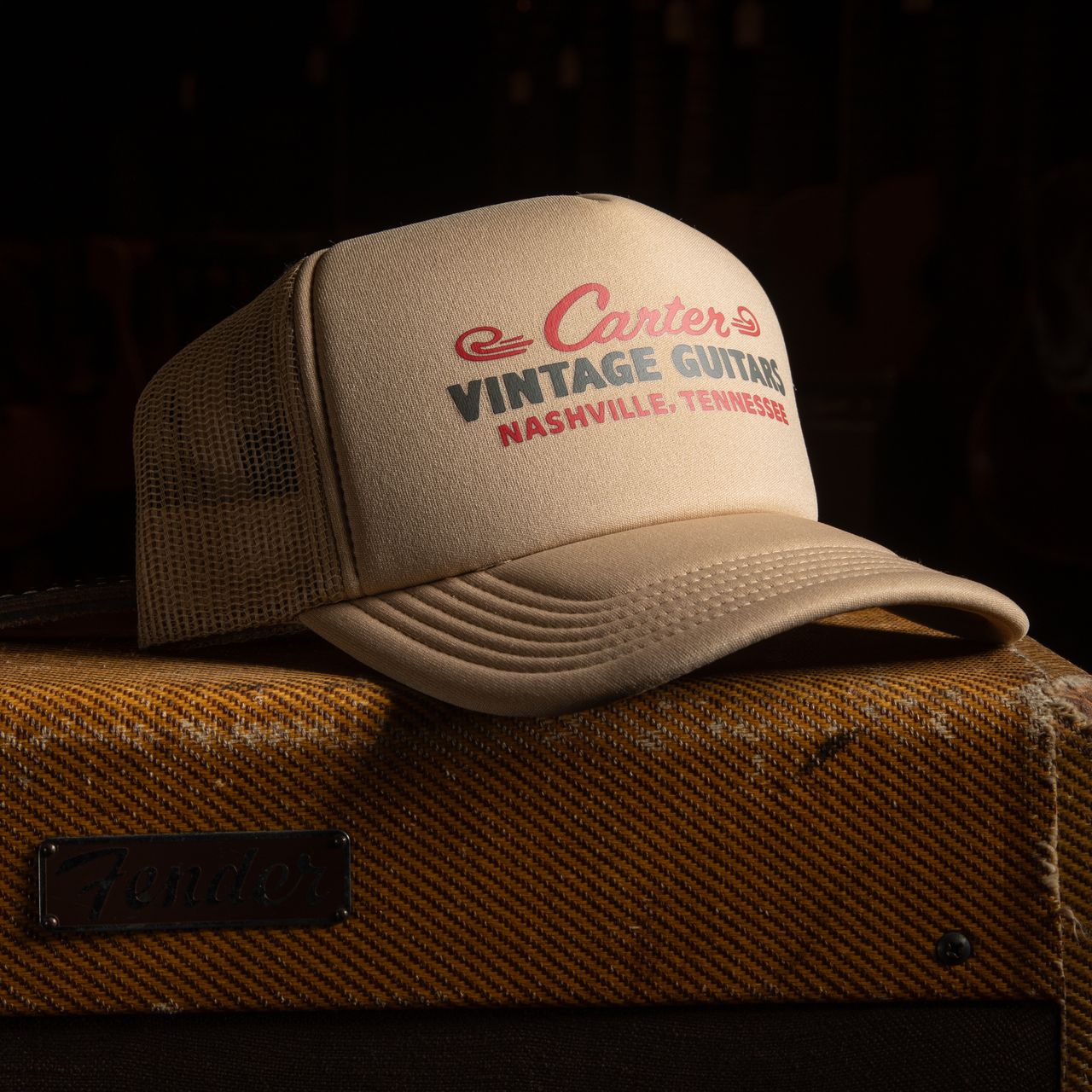 Carter Vintage - Carter Vintage Khaki Foam Trucker Hat | Carter Vintage ...