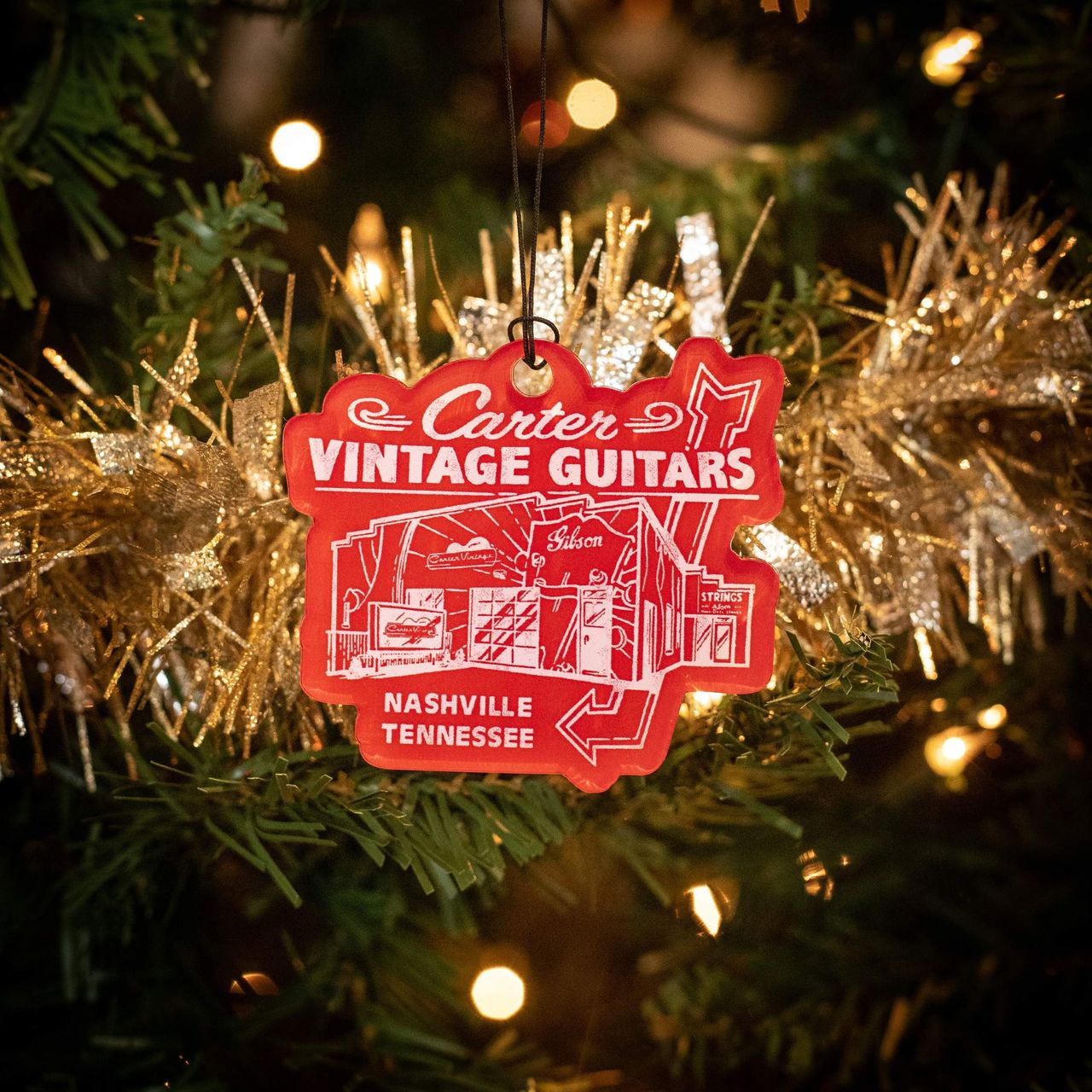 Carter Vintage - Carter Vintage Red Mural Ornament | Carter Vintage Guitar